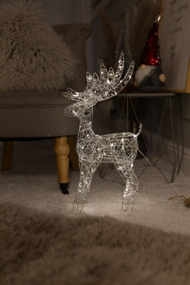 Christmas Reindeer LED Decoration Light Up Stag Figure Large Battery ...