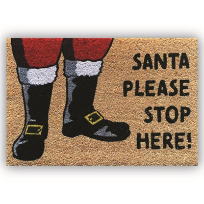 Christmas Rubber Back Non Slip Doormat Floor Entrance Door Mat Indoor ...