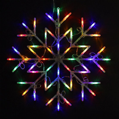 Christmas Snowflake 50 LED Light - MULTI COLOURED