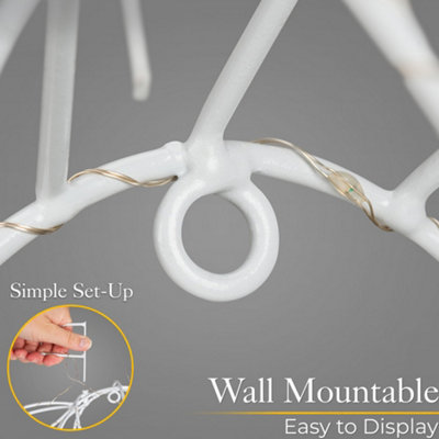 Christmas Stag Head Light Xmas Wall Decoration Outdoor Indoor Battery ...