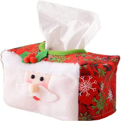 Christmas Tissue Box Cover, Santa Claus Tissue Box, Christmas Tissue ...