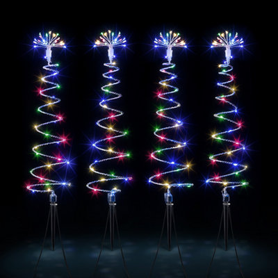 Christmas Tree Path Lights Multicolour Micro LED Outdoor Garden Pathway ...
