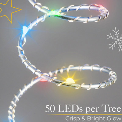 Christmas Tree Path Lights Multicolour Micro LED Outdoor Garden Pathway ...