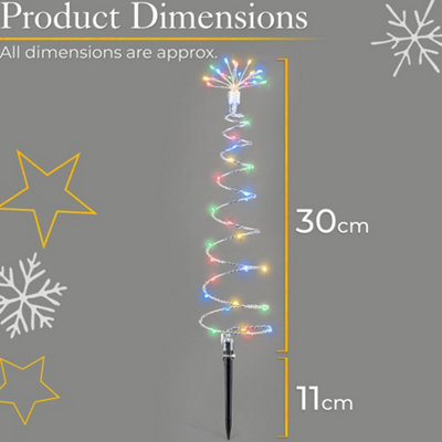 Christmas Tree Path Lights Multicolour Micro LED Outdoor Garden Pathway ...