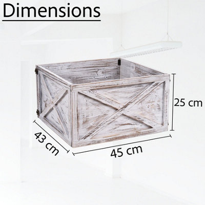 Christmas Tree Skirt Foldable Wooden Box Tree Stand Base Cover for Tree ...