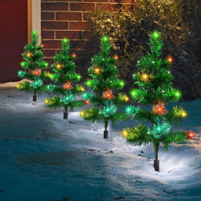 Christmas Tree Stake Light Multicolour Garden Pathway Lights Outdoor ...