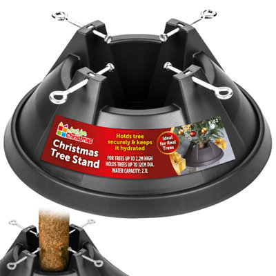 Christmas Tree Stand 4 Eye Bolts & 2.1 Litres of Water Space Large Xmas ...