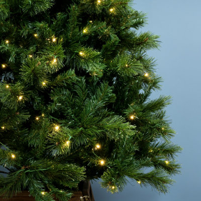 Christmas Tree World The 7ft/210cm Pre-lit Majestic Dew Pine Christmas Tree