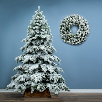 Christmas Tree World The 8ft/240cm Snow White Fir Tree with hook-on ...
