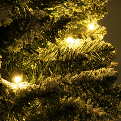 Christmas Tree World The Pre-lit 6ft/180cm Snowy Pencil Tree