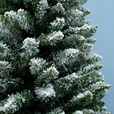Christmas Tree World The Pre-lit 6ft/180cm Snowy Pencil Tree