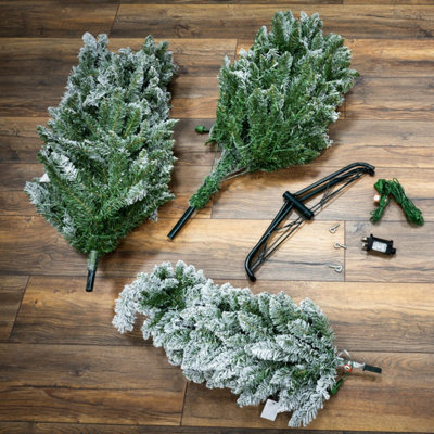 Christmas Tree World The Pre-lit 6ft/180cm Snowy Pencil Tree