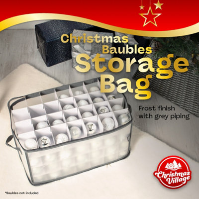 Christmas Village Bauble and Decoration Storage Cube Holder with ...