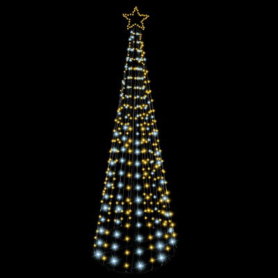 Christmas White & Warm White Maypole Tree LED Light Pyramid Outdoor ...
