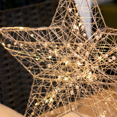 Christmas Wireframe Star Decoration 390mm x 390mm