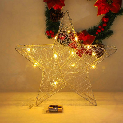 Christmas Wireframe Star Decoration 390mm x 390mm