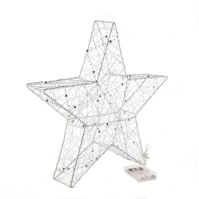 Christmas Wireframe Star Decoration 390mm x 390mm