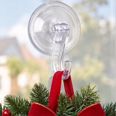 Christmas Wreath Hanger Suction Cup Large Clear Window Door Hook clamp
