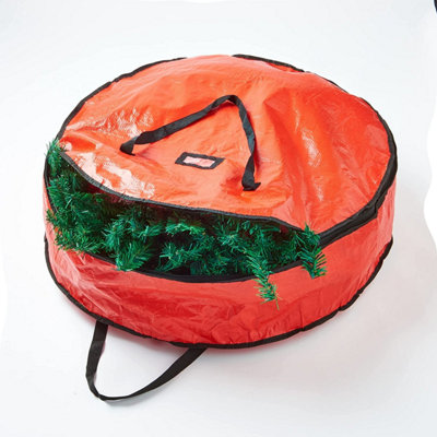 Christmas Wreath Round Xmas Storage Bag | DIY at B&Q
