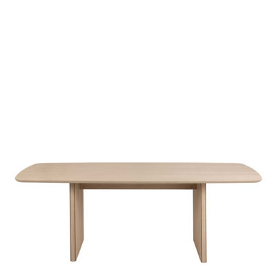 Christo Dining Table, White-Pigmented Oak Veneer, 220 x 105 cm