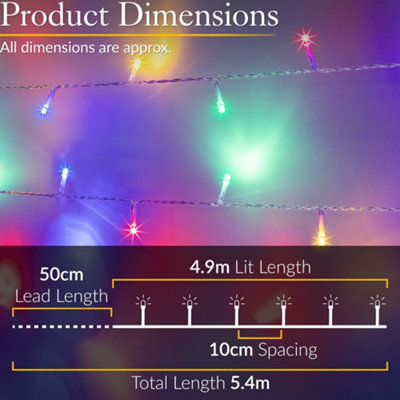 Christow Christmas Battery Powered LED String Lights with Clear Cable