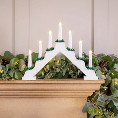 Christow Christmas Candle Bridge Battery Powered