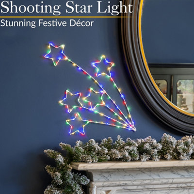 Christow Christmas Flashing LED Shooting Star Decoration