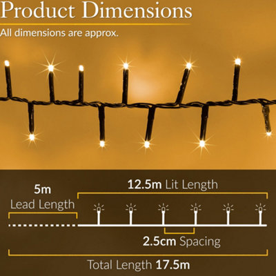 Christow Christmas LED Mains Operated String Lights