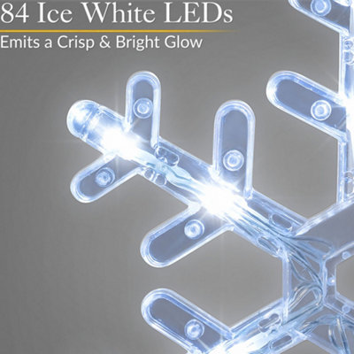 Christow Christmas LED Snowflake Curtain Lights