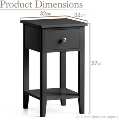 Christow Slim MDF Bedside Table