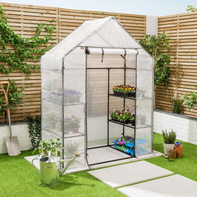 Christow Walk In Greenhouse with Roll Up Door