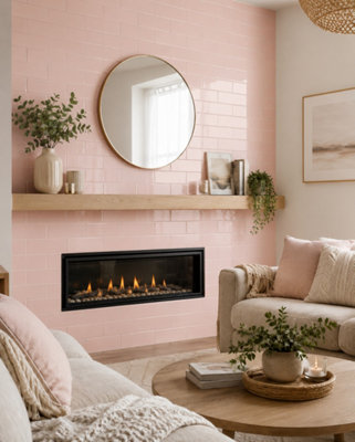 Chromara Blossom Pink Gloss Ceramic Wall Tiles (1000 Pack- 20 Box- 19 ...