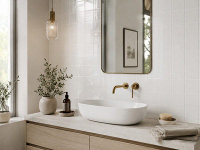 Chromara Diamond White Gloss Ceramic Wall Tiles (380 Pack- 10 Box- 8 ...