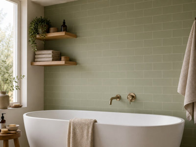 Chromara Olive Green Matt Ceramic Wall Tiles (1000 Pack- 20 Box- 19.4m2 ...