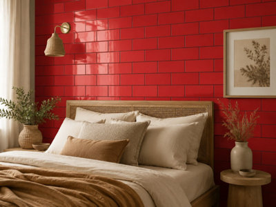 Chromara Red Gloss Ceramic Wall Tiles (1000 Pack- 20 Box- 19.4m2 ...