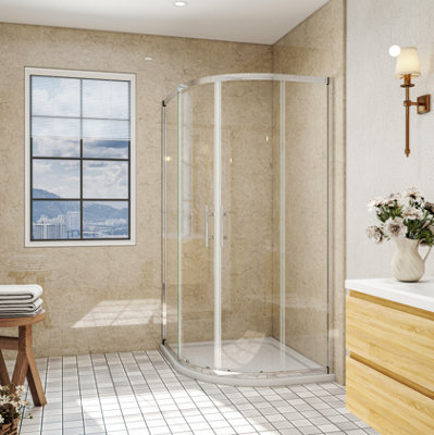 Chrome 1200x800x1900mm Quadrant Shower Enclosure Shower Screen Cubicle ...