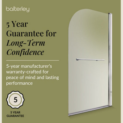 Chrome 6mm Toughened Safety Glass Reversible Shower Bath Screen with ...