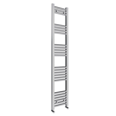 Chrome Bathroom Heated Towel Rail 1600x300mm Straight Ladder Design ...