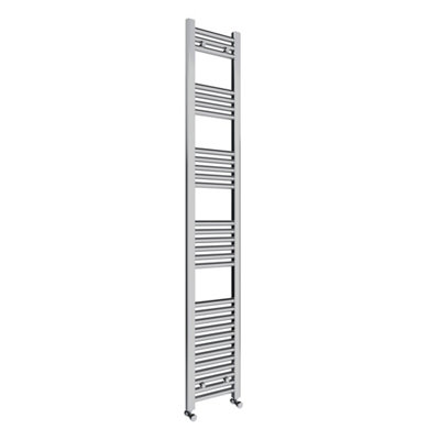 Chrome Bathroom Straight Heated Towel Rail Radiator 400 x 1800 & Angled ...