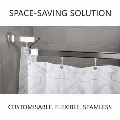 Chrome Bendi Rail EcoSpa Bendy Shower Track