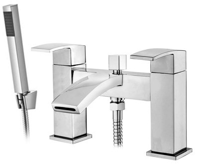 Chrome Brass Basin Mixer Tap Single Lever Handle & Bath Shower Mixer ...