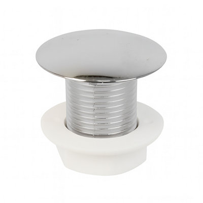 Chrome Cistern Stopper (1) - Push-In WC Cistern Hole Plug - Chrome ...