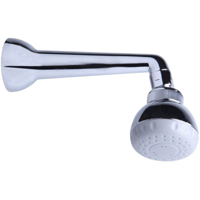 Chrome Commercial Anti Vandal Fixed Shower Head Rub Clean with Wall Arm ...