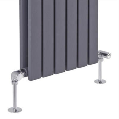 Chrome Corner Towel Rail Radiator Rad Valves Angled Pair Solid Brass ...