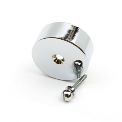 Chrome End Cap Socket 44mm - Pack of 2 | DIY at B&Q