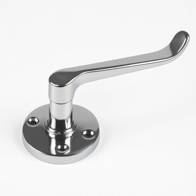 Chrome Lever on Back plate Internal Door Handle Pair
