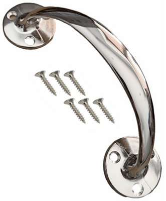 Chrome Metal Pull Bow Handle - Wardrobe Cabinet Cupboard Drawer 150mm/6"