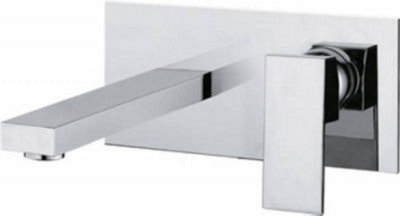 Chrome Modern Wall Mounted Single Lever Basin Mixer Tap (14007)