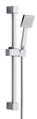 Chrome Shower Riser Rail, Shower Head and 1.5m hose | DIY at B&Q