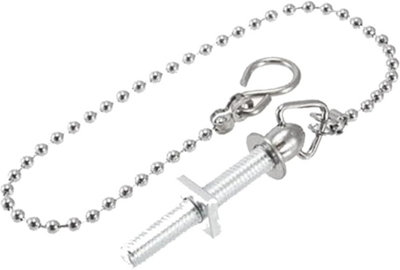 Chrome Sink Basin 12" Chain & Stay with S Hook Ball Plug Chain ...